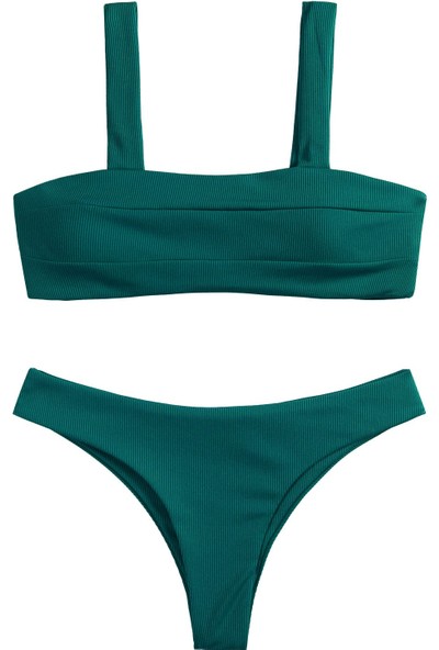 Zaful Geniş Askılı Dolgulu Bandeau Kadın Bikini Set (Yurt Dışından) Zaful Geniş Askılı Dolgulu Bandeau Kadın Bikini Set (Yurt Dışından)