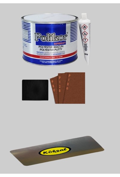 Polikor Polyester (Çelik) Macun Seti 450 gr Polikor Polyester (Çelik) Macun Seti 450 gr