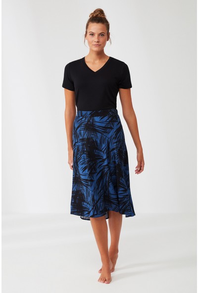 Penye Mood Desenli Etek Takım