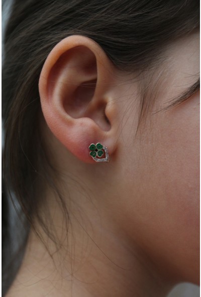 Sterling Silver Çocuk Küpesi - Altın Kalıplı 925 Ayar Gümüş Çocuk Küpesi Sterling Silver Çocuk Küpesi - Altın Kalıplı 925 Ayar Gümüş Çocuk Küpesi