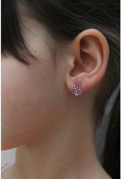 Sterling Silver Çocuk Küpesi - 925 Ayar Gümüş Çocuk Küpesi Sterling Silver Çocuk Küpesi - 925 Ayar Gümüş Çocuk Küpesi