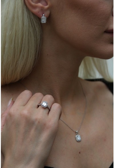 Sterling Silver 3'lü Baget Set - 925 Ayar Gümüş 3'lü Baget Set Sterling Silver 3'lü Baget Set - 925 Ayar Gümüş 3'lü Baget Set