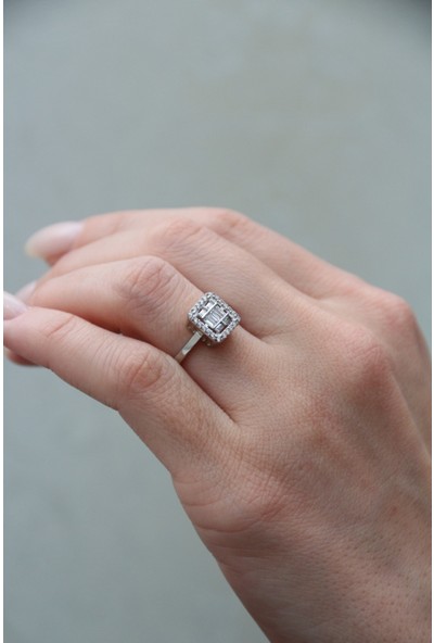 Sterling Silver Gümüş Yüzük - Ayarlanabilir Tektaş 925 Ayar Gümüş Yüzük Sterling Silver Gümüş Yüzük - Ayarlanabilir Tektaş 925 Ayar Gümüş Yüzük