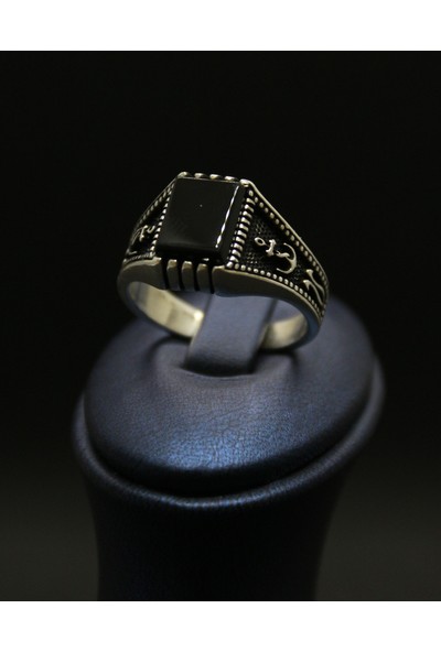 Sterling Silver Erkek Yüzükleri - Motifli Granit Taşlı Erkek YÜZÜKLERI/925 Ayar Gümüş Sterling Silver Erkek Yüzükleri - Motifli Granit Taşlı Erkek YÜZÜKLERI/925 Ayar Gümüş