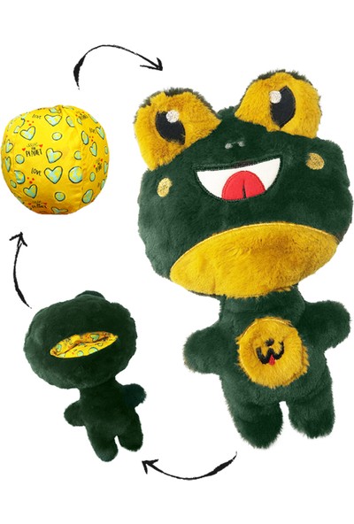 WufWuf Wufrog Peluş Oyuncak Topa Dönüşen Kurbağa - 2'si 1 Arada Eğlenceli Interaktif Kurbağa Köpek Oyuncağı WufWuf Wufrog Peluş Oyuncak Topa Dönüşen Kurbağa - 2'si 1 Arada Eğlenceli Interaktif Kurbağa Köpek Oyuncağı
