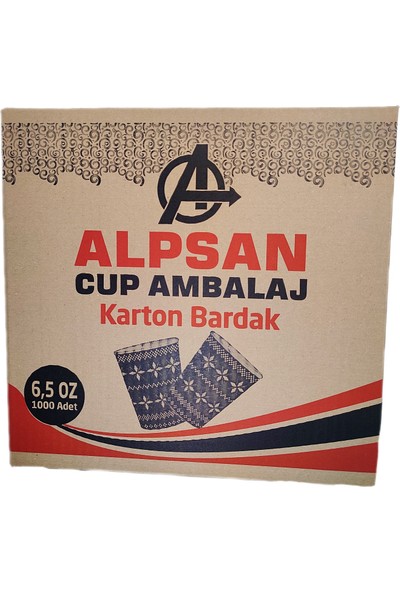 Alpsan Cup Ambalaj Karton BARDAK1000'LI 6,5 Oz