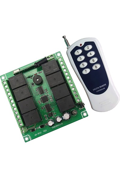 Prettyia 12 V 8-Kanal 8 Düğme Kablosuz Uzaktan Kumanda Anahtarı Ev Akıllı Kontrolör (Yurt Dışından) Prettyia 12 V 8-Kanal 8 Düğme Kablosuz Uzaktan Kumanda Anahtarı Ev Akıllı Kontrolör (Yurt Dışından)