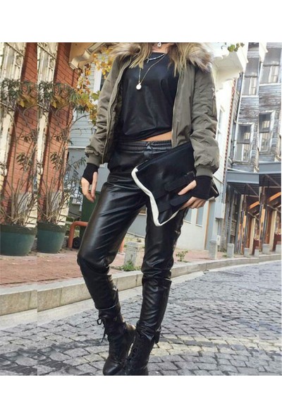 Filiz Engin Hakiki Deri Toka Detaylı Portföy / Clutch