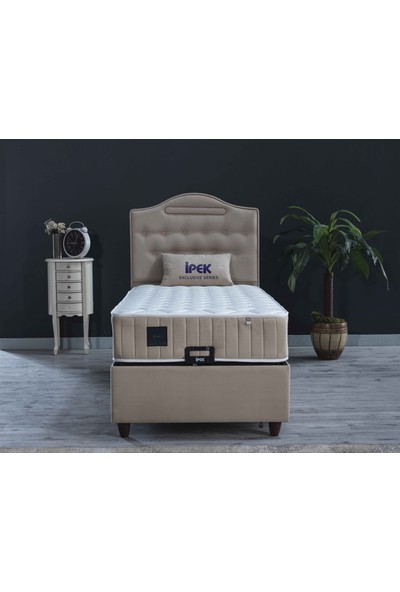 Ipek Mobilya Nima Ikili Set (Baza+Başlık) Tek Kişilik (Bej) 90X190