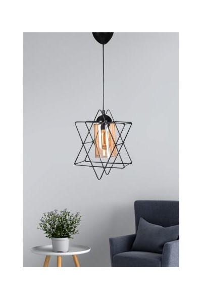 Aydın Homelight Yıldız Tekli Camlı Siyah Sarkıt Avize Aydın Homelight Yıldız Tekli Camlı Siyah Sarkıt Avize