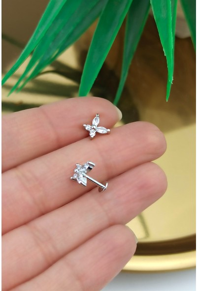ÇLK Accessories 316 Cerrahi Çelik Zirkon Taş Kelebek Piercing TRPIERCING0118 ÇLK Accessories 316 Cerrahi Çelik Zirkon Taş Kelebek Piercing TRPIERCING0118