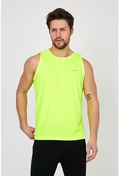 Slazenger Run Erkek T-Shirt Spor Atlet Neon Sarı
