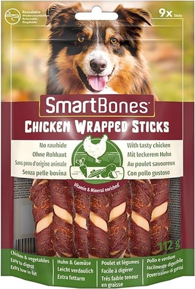 Smart Bones Smartbones Tavuk Sargılı Stick Mini Köpek Ödülü 9 Adet 112 gr Smart Bones Smartbones Tavuk Sargılı Stick Mini Köpek Ödülü 9 Adet 112 gr