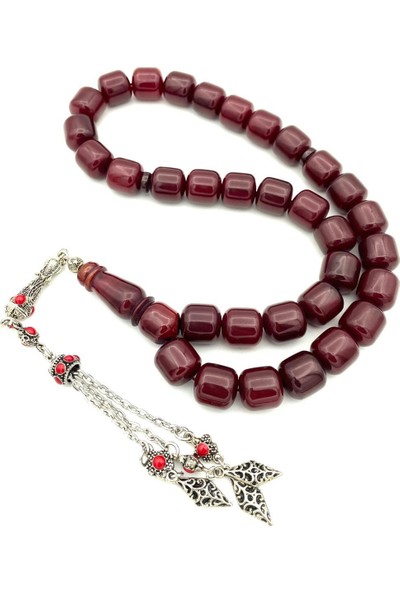 Yirmiyedi Iri Boy Ateş Kehribar Tesbih