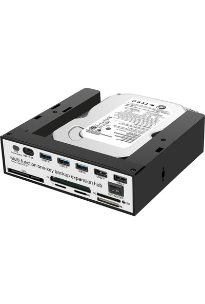 Echoes 5-In-1 Sabit Sürücü Muhafaza Kılıfı 2.5 Veya 3.5 Inç HDD Otb Bir Anahtar Yedekleme Için (Yurt Dışından)