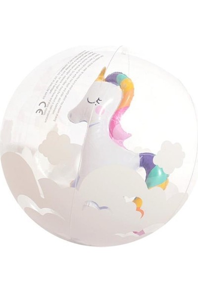 Unicorn Plaj Topu, Çocuklar Için 3D Şişme Plaj Topu, Havuz ve Parti Hediyesi Unicorn Plaj Topu, Çocuklar Için 3D Şişme Plaj Topu, Havuz ve Parti Hediyesi