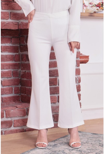 İmaj Butik Ispanyol Paça Pantolon/beyaz İmaj Butik Ispanyol Paça Pantolon/beyaz