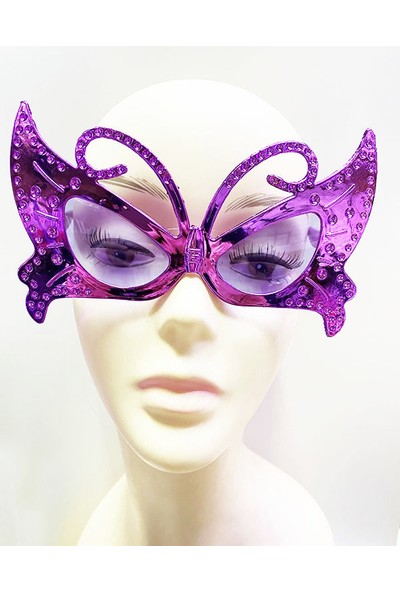 Ern Toptan Kelebek Parti Gözlüğü Mor Ern Toptan Kelebek Parti Gözlüğü Mor