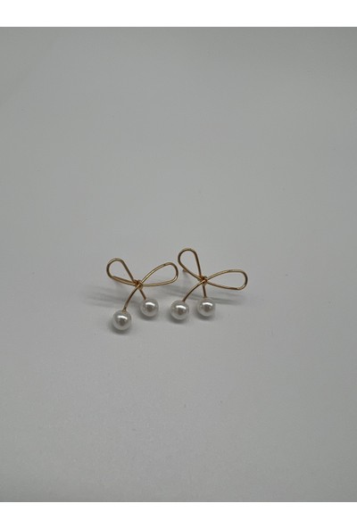 Bysy Accessories İncili Fiyonk Tel Küpe Bysy Accessories İncili Fiyonk Tel Küpe
