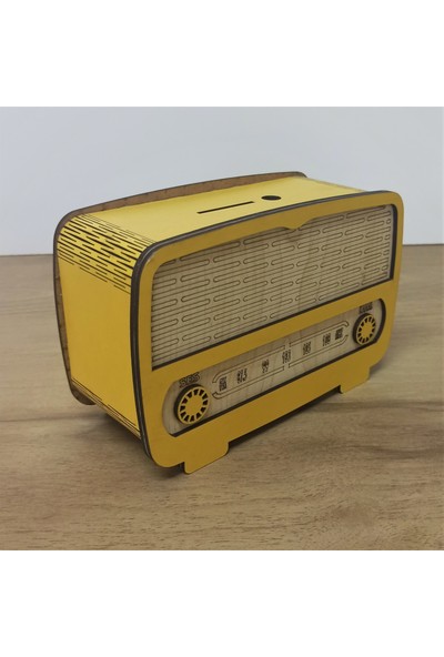 Yeni Hayat Rustik Ahşap Radyo Kumbara Sarı Yeni Hayat Rustik Ahşap Radyo Kumbara Sarı