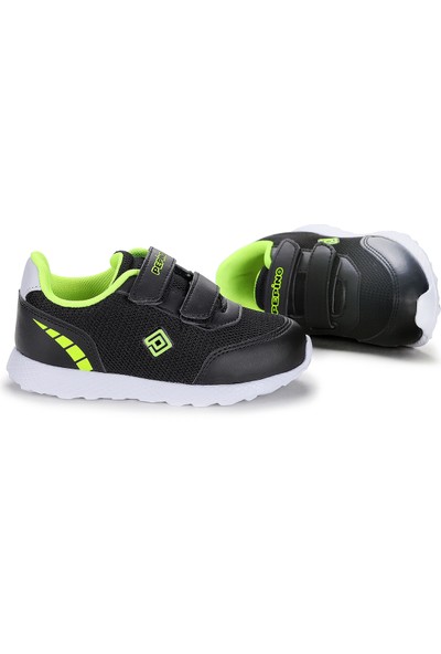 Kiko Kids Pepi 801 Günlük Kız/erkek Çocuk Cırtlı Spor Ayakkabı Siyah - Sarı