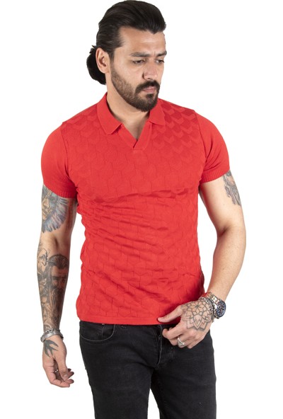Deepsea Desenli Likralı Dar Kesim Polo Yaka Erkek Tişört 2209002 Deepsea Desenli Likralı Dar Kesim Polo Yaka Erkek Tişört 2209002