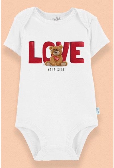 Mahfel Ekru Kısa Kollu Baskılı Çıtçıtlı Bebek BODYKISAEKRU38