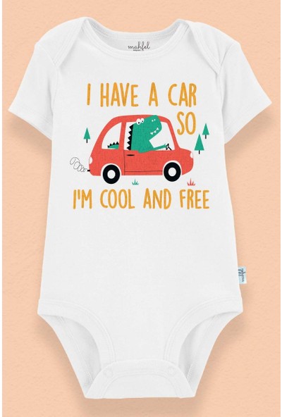 Mahfel Ekru Kısa Kollu Baskılı Çıtçıtlı Bebek BODYKISAEKRU72