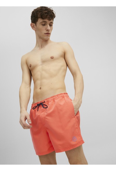 Jack & Jones 12202956_Jpstcrete Jjswim Akm Normal Bel Desenli Açık Kırmızı Erkek Şort Mayo Jack & Jones 12202956_Jpstcrete Jjswim Akm Normal Bel Desenli Açık Kırmızı Erkek Şort Mayo