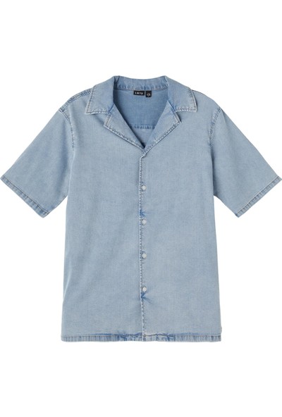 Lmtd V Yaka Düz Açık Mavi Erkek ÇocukDenim Gömlek - 13205848 Lmtd V Yaka Düz Açık Mavi Erkek ÇocukDenim Gömlek - 13205848