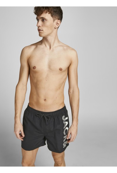 Jack & Jones 12203826_Jpstcrete Jjswim Akm Logo Normal Bel Düz Siyah Erkek Şort Mayo Jack & Jones 12203826_Jpstcrete Jjswim Akm Logo Normal Bel Düz Siyah Erkek Şort Mayo