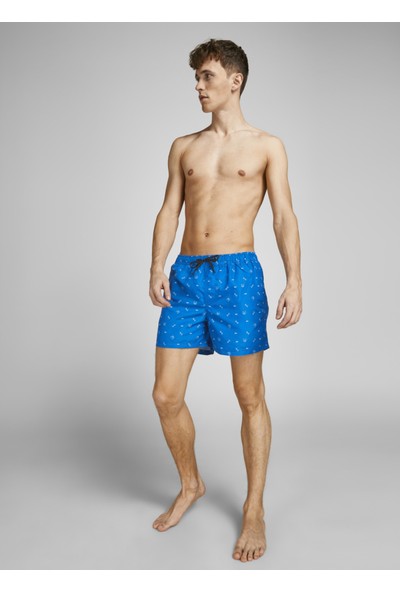 Jack & Jones 12206071_Jpstcrete Jjswim Akm Normal Bel Desenli Mavi Erkek ŞortMayo Jack & Jones 12206071_Jpstcrete Jjswim Akm Normal Bel Desenli Mavi Erkek ŞortMayo