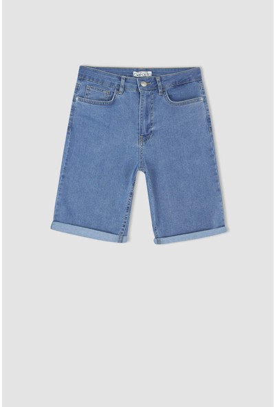 DeFacto Normal Bel Paça Ucu Katlamalı Jean PANTOLON X3027AZ22SM