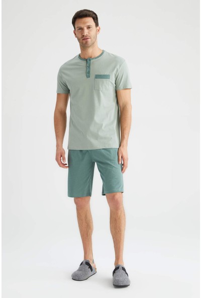 DeFacto Defacto Fit Regular Fit Basic Pijama Takımı X7466AZ22SM DeFacto Defacto Fit Regular Fit Basic Pijama Takımı X7466AZ22SM