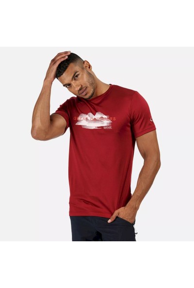 Regatta Fingal V Erkek Kısa Kollu Tişört Bordo RMT216
