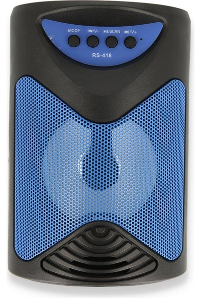 Xnews RS-418 Fm Bluetooth Hoparlör Mavi