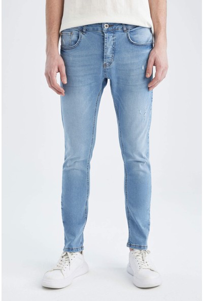 Slim Comfort Fit Yırtık Detaylı Jean PANTOLON Y0821AZ22SM Slim Comfort Fit Yırtık Detaylı Jean PANTOLON Y0821AZ22SM