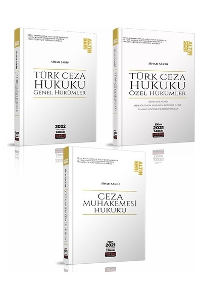 Türk Ceza Hukuku Seti Altın Seri - Sinan Sakin Savaş Yayınları Türk Ceza Hukuku Seti Altın Seri - Sinan Sakin Savaş Yayınları