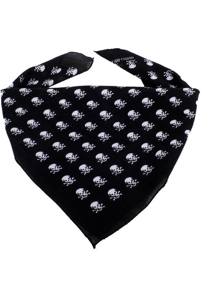 Afillix Concept Siyah Beyaz Çoklu Kuru Kafa Tasarım %100PAMUK Bandana Afillix Concept Siyah Beyaz Çoklu Kuru Kafa Tasarım %100PAMUK Bandana