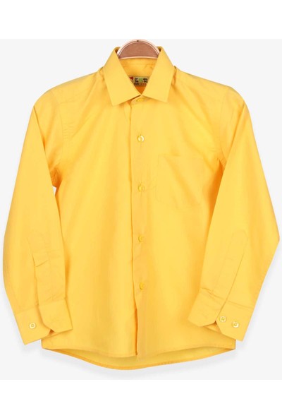 Breeze Erkek Çocuk Gömlek Basic Hardal Sarı (6-12 Yaş)