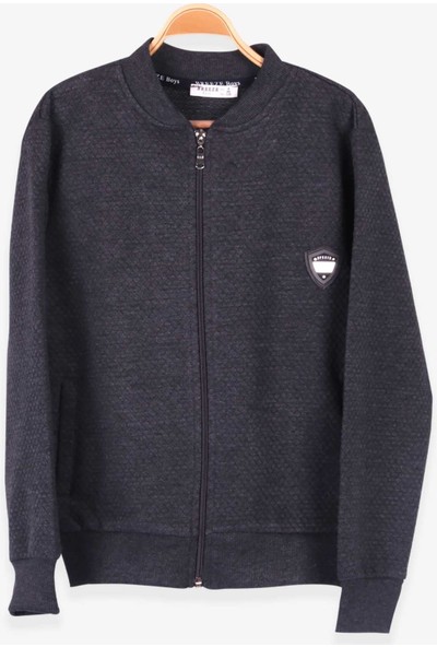 Breeze Erkek Çocuk Hırka Fermuarlı Füme (8-14 Yaş)