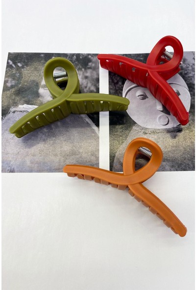 Bahels Kadın Trend 3'lü Renkli Mandal Toka Seti