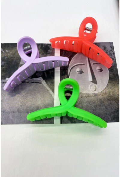 Bahels Kadın Trend 3'lü Renkli Mandal Toka Seti