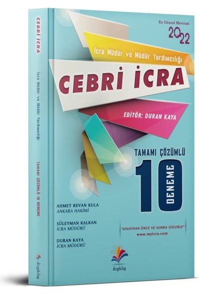Dizgi Kitap Cebri Icra Müdür ve Icra Müdür Yardımcılığı Çözümlü 10 Deneme Dizgi Kitap Yayınları 2022 Dizgi Kitap Cebri Icra Müdür ve Icra Müdür Yardımcılığı Çözümlü 10 Deneme Dizgi Kitap Yayınları 2022