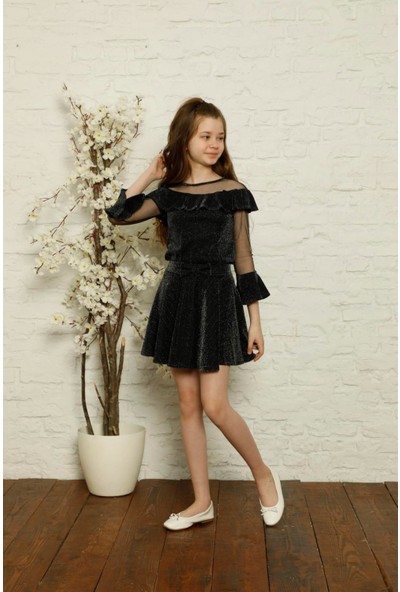 Epaavm Simli Kız Çocuk Abiye Etek Takım Epaavm Simli Kız Çocuk Abiye Etek Takım