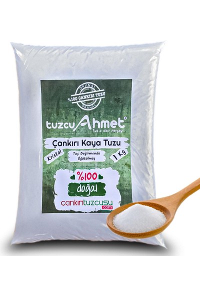 Kristal Çankırı Kaya Tuzu 1 kg Taş Değirmende Öğütülmüş Kristal Çankırı Kaya Tuzu 1 kg Taş Değirmende Öğütülmüş