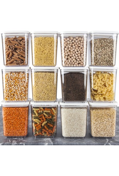 3M1W 12 Li 900 ml Vakumlu Kapak Bpa Içermeyen Gıda Saklama Kabı Set 12 Adet 12LI-900ML 3M1W 12 Li 900 ml Vakumlu Kapak Bpa Içermeyen Gıda Saklama Kabı Set 12 Adet 12LI-900ML