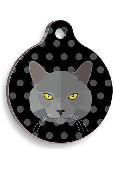 See Me Russian Blue Yuvarlak Kedi Künyesi See Me Russian Blue Yuvarlak Kedi Künyesi