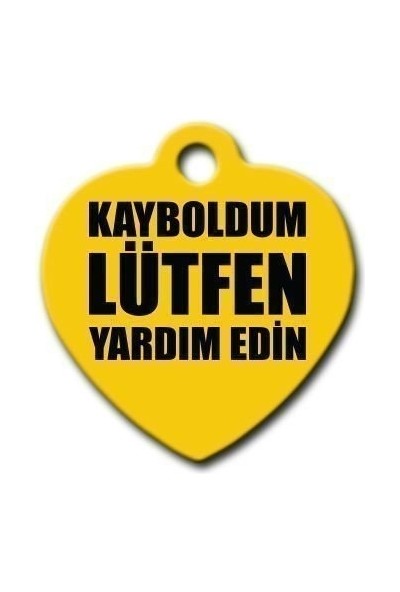 See Me Kayboldum Lütfen Yardım Edin Kalp Kedi Köpek Künyesi