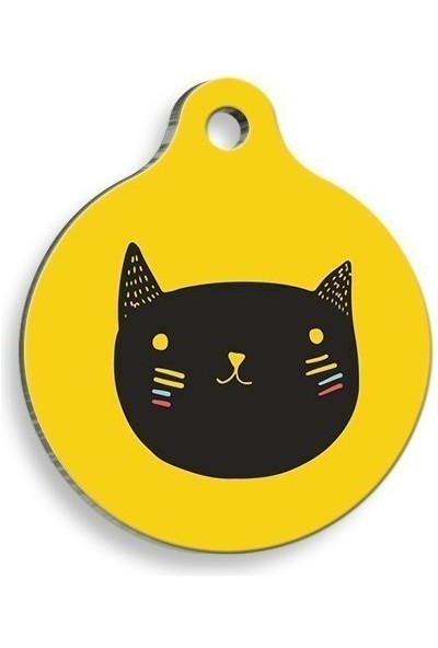 See Me Sarı Yuvarlak Kedi Künyesi